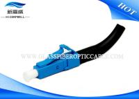 China Patch Cord Cable Fiber Optic Components 45 Degree Boot LC Connectors LSZH / PVC for sale