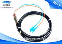 China Armored Fiber Optic Pigtail Outdoor Waterproof 2 Core 6 Core SC PC Black Paintcoat for sale