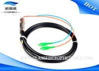 China Armored Fiber Optic Pigtail Outdoor Waterproof 2 Core 6 Core SC PC Black Paintcoat for sale