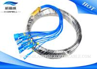China Armored Fiber Optic Pigtail Outdoor Waterproof 2 Core 6 Core SC PC Black Paintcoat for sale