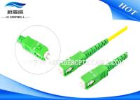 China FTTH Fiber Optic Cable Patch Cord , SC APC  SM 1m 3m 5m Patch Cord Fiber Optic for sale