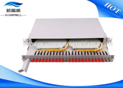 China 70 - 106Kpa 24 Port Slidable Fiber Termination Kits Rack Mount FO Patch Panel ODF for sale