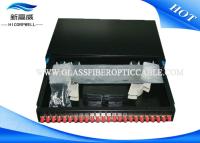 China Industrial Fiber Termination Kits 24 ports 19 Inch Optical Fiber Patch Panel White for sale