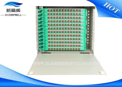 China White FTTH ST Fiber Patch Panel , 144 Ports ODF Patch Panel With FC Adapters for sale