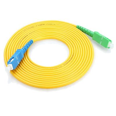 China FTTH Fiber Optic Cable Patch Cord , SC APC  SM 1m 3m 5m Patch Cord Fiber Optic for sale