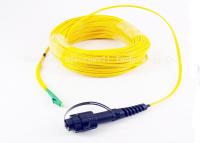 China 2 Core LC Armour Tactical Cable , IP67 Plugs OS1 Fiber Optic Patch Cord for sale