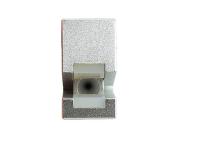 China SC Metal Square Silver Color Bare Optical Fiber Adapter , Fiber Optic Cable Adapter for sale