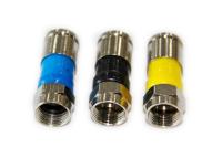 China Waterproof BNC Male Compression Connector For RG59 Cable Gold / CCTV Connector for sale