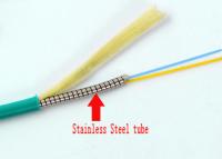China LC / UPC OM3 Optical Fiber Patch Cord , Blue Ground Simplex Fiber Optic Cable for sale