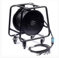 China Cat6 50M/80M/100M Retractable Premade Network Cable Winding Drum Ethercon Connector for LED Display for sale