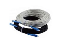 China FTTH Flat Drop Optical Fiber Cable Patch Cord With SC / APC / UPC Connector for sale