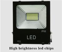 China Foldable Smart Power Application Led Solar Floodlight Brightness Bridgelux Spotlight for sale