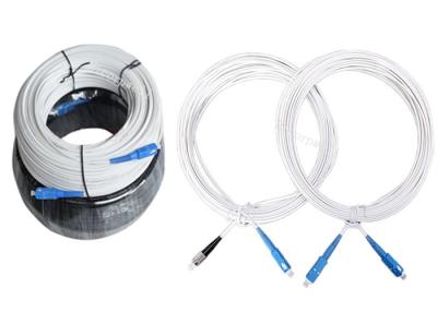 China LZSH Tube G657A Fiber Optic Patch Cables , Outdoor Flat Ftth Drop Cable for sale