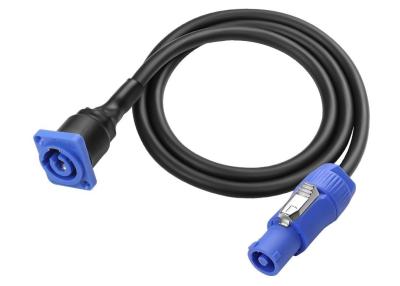 China 3P Power Connector Cable Combo Male/Female Powercon Stage Lighting Chassis Cable Yellow 3P PowerCon CE Approved IP65 Hot in Euro for sale