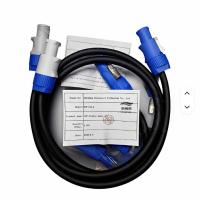 China 3P Power Connector Cable Combo Male/Female Powercon Stage Lighting Chassis Cable Yellow 3P PowerCon CE Approved IP65 Hot in Euro for sale