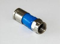 China Waterproof BNC Male Compression Connector For RG59 Cable Gold / CCTV Connector for sale