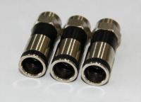 China OEM Compression F Connector For RG6 Satellite Dish , TV Antennas Coaxial Cable Connector for sale