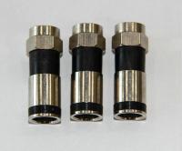 China OEM Compression F Connector For RG6 Satellite Dish , TV Antennas Coaxial Cable Connector for sale