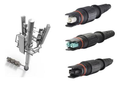 China Mini MPO Waterproof Connector IP Protected Fiber Opticial  Connectors For Remote Communication for sale