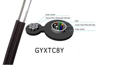 China Portable FTTH Fiber Optic Drop Cable GYXTC8Y G657A1 Round Self Support 12 core 8 core  2 core for sale