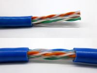 China Single Ethernet LAN Cable For Network Outside Cat6 4pr 23Awg 0.56mm Utp Bare Copper for sale