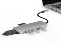 China HDMI AOC Cable HDMI female+3*USB3.0A female+SD female+T female+USB type c female USB hub for sale