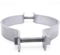 China Smooth Surface Fiber Optic Components HDG Steel ADSS Cable Fastern Pole Clamp for sale