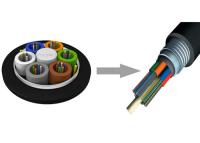 China Outdoor Telecom Single Mode Optical Coaxial Cable 6 12 24 72 96 144 288 Cores GYTS for sale