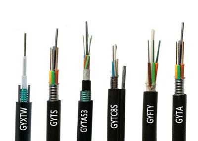China Outdoor 4 Core Glass Fiber Optic Cable GYXTW GYTA GYTS GYTA53 GYTY53 2 for sale