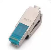 China CAT7 FTp Toolless modular plug 8p8c rj45 shielded 10GB Male Connector for sale