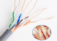 China Cat5E  Ethernet LAN Cable Black Or Orange  Color 8 Conductors ROHS for sale