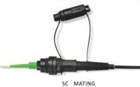 China Mini SC Waterproof Connector / IP Protected Fiber Opticial Connectors For 5.0 Round Cable for sale