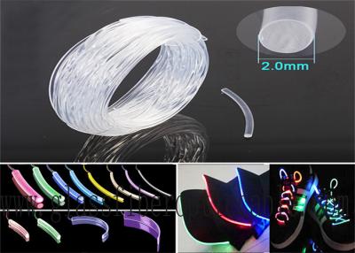 China Fiber Optic Rgb MMA Side Glow Lighting 1.5mm Indoor & Outdoor Lighting Decoration Plastic Bare Optical Fiber for sale