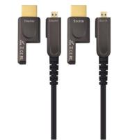 China 60Hz 18Gbs Rated Copper Fiber Optical Cable 15m HDMI 2.0 D To D Alternative Plug for sale