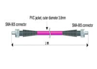 China Black Paintcoat Fiber Optic Patch Cables SMA 905 Connector IEC 60794 Approved for sale