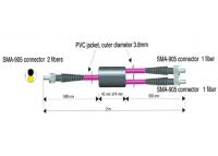 China SMA 905 Connector 2.2mm Two Fibers Optic Patch Cables for sale