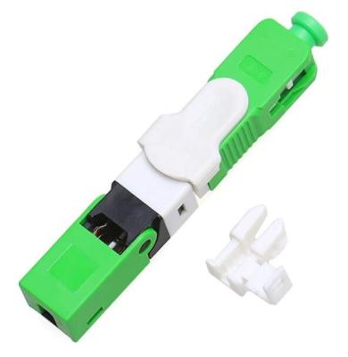 China Bow Type Drop Cable SC APC Embedded Fiber Optic Components for sale
