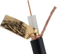 China RG-11 Coaxial Cable 750hm Solid Bare Copper Conductor 1.63CCS+7.2FPE+AL FOIL+96S+10.3PVC  (24KG Per Roll) for sale
