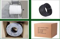 China RG-11 Coaxial Cable 750hm Solid Bare Copper Conductor 1.63CCS+7.2FPE+AL FOIL+96S+10.3PVC  (24KG Per Roll) for sale