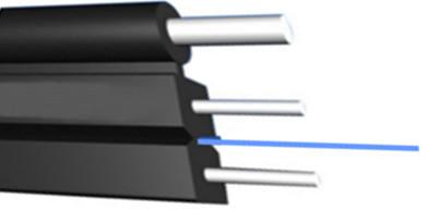 China Fiber To The Home Outdoor Aerial Drop Cable 1core FTTH Steel Wire/FRP/KFRP Dia 2* (0.5-0.8MM) for sale