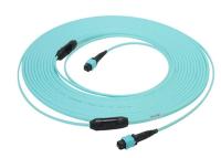 China Fiber Optical MPO MTP Trunk Cable 24 Core 48 Core 144 Core OM3 Male and Female for sale