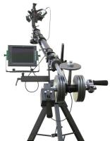 China 10m 2-Axis Motorized Tilt Head Video Jimmy Camera Jib Crane triangle electronic control rocker arm DV jimmy jib for sale