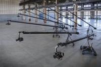 China 10m 2-Axis Motorized Tilt Head Video Jimmy Camera Jib Crane triangle electronic control rocker arm DV jimmy jib for sale