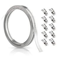 China Secure Hose 304SS Worm Gear Hose Clamps With Bind Free Pull Through Design for sale
