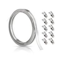 China Stainless Steel Worm Gear Clamps for Various Types Pneumatic Exhaust Hoses for sale