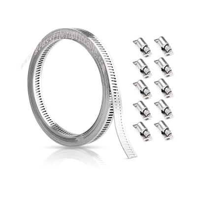 China Stainless Steel Worm Gear Clamps for Various Types Pneumatic Exhaust Hoses for sale