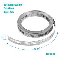 China Secure Hose 304SS Worm Gear Hose Clamps With Bind Free Pull Through Design for sale