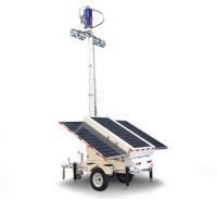 China Portable LED Solar Lighting Tower Solar Wind Hybrid System Trailer Mobile Energy Vehicle for sale