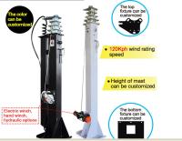 China Portable LED Solar Lighting Tower Solar Wind Hybrid System Trailer Mobile Energy Vehicle for sale