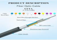 China Outdoor Underground G652D SM Armoured Optical Glass Fiber Optic Cable GYTA for sale